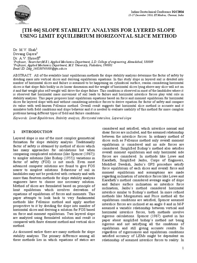(TH-06) Slope Stability Analysis For Lyered Slope Using Limit ...