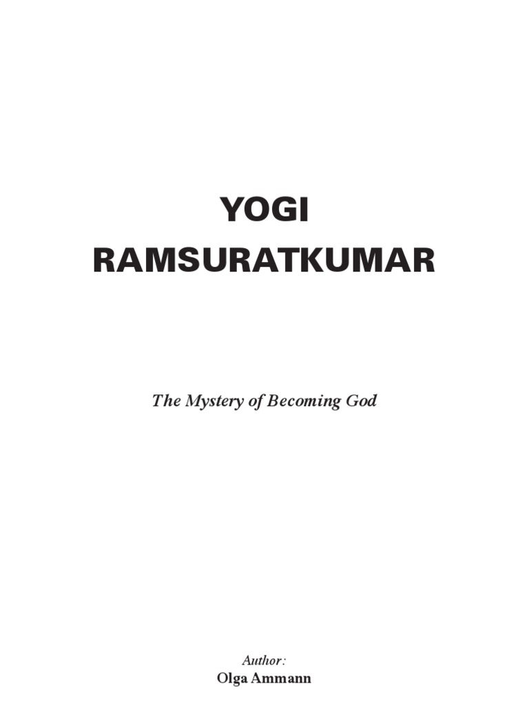 Yogi Ramsuratkumar Olga | PDF | Ramana Maharshi | Religious Behaviour ...