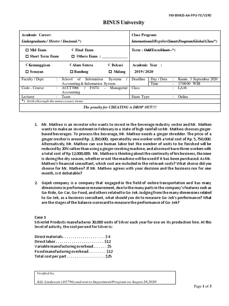 BINUS University: Undergraduate / Master / Doctoral ) International ...