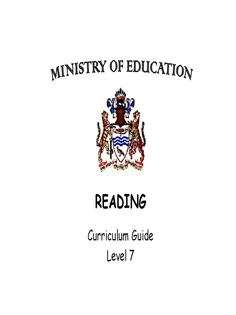Reading: Curriculum Guide Level 7 | PDF | Curriculum | Teachers