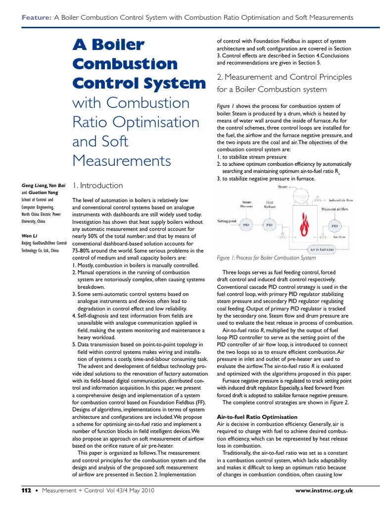 A Boiler Combustion Control System With Combustion | PDF | Boiler ...