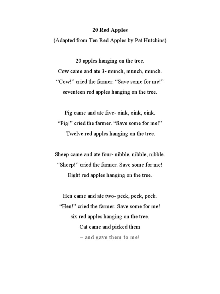 20 Red Apples | PDF | Home & Garden | Science & Mathematics