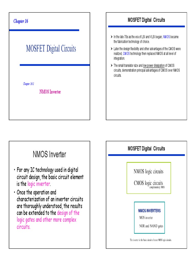NMOS - Inverter - PDF Version 1 | PDF | Mosfet | Field Effect Transistor