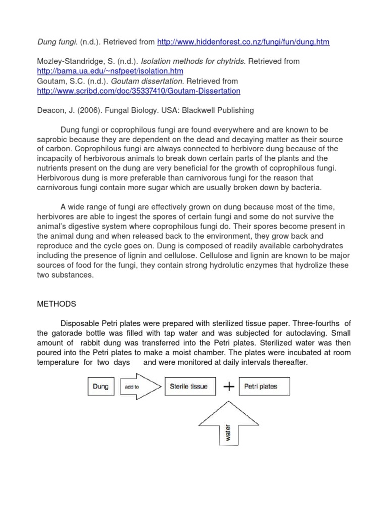 ZYGO - Intro &methods | PDF | Fungus | Feces