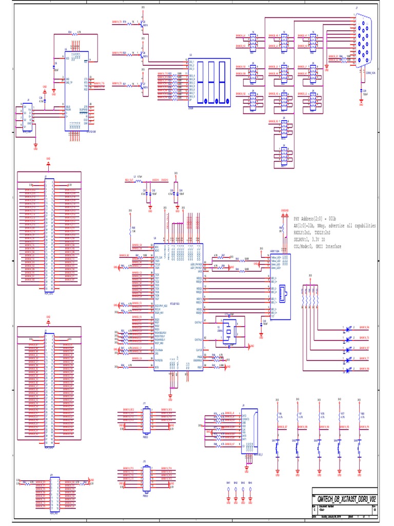 QMTECH XC7A35T DDR3 DaughterBoard V02 | PDF | Communications Protocols ...