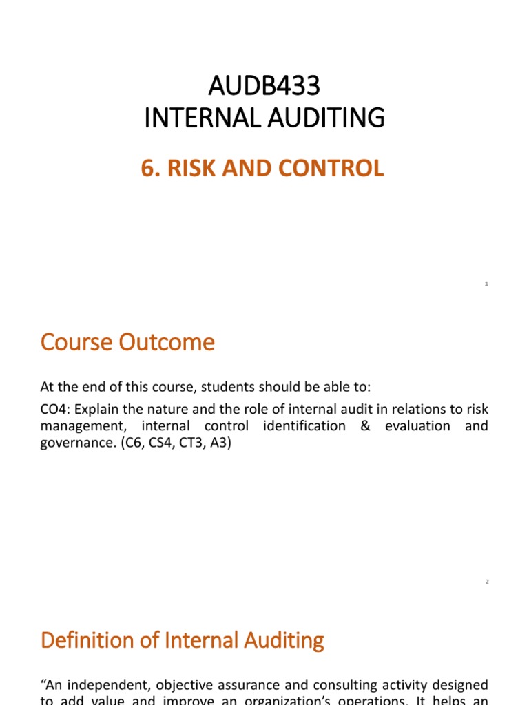 Risk and Control | PDF | Internal Control | Risk Management
