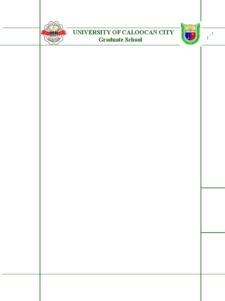 University of Caloocan City Graduate School | PDF