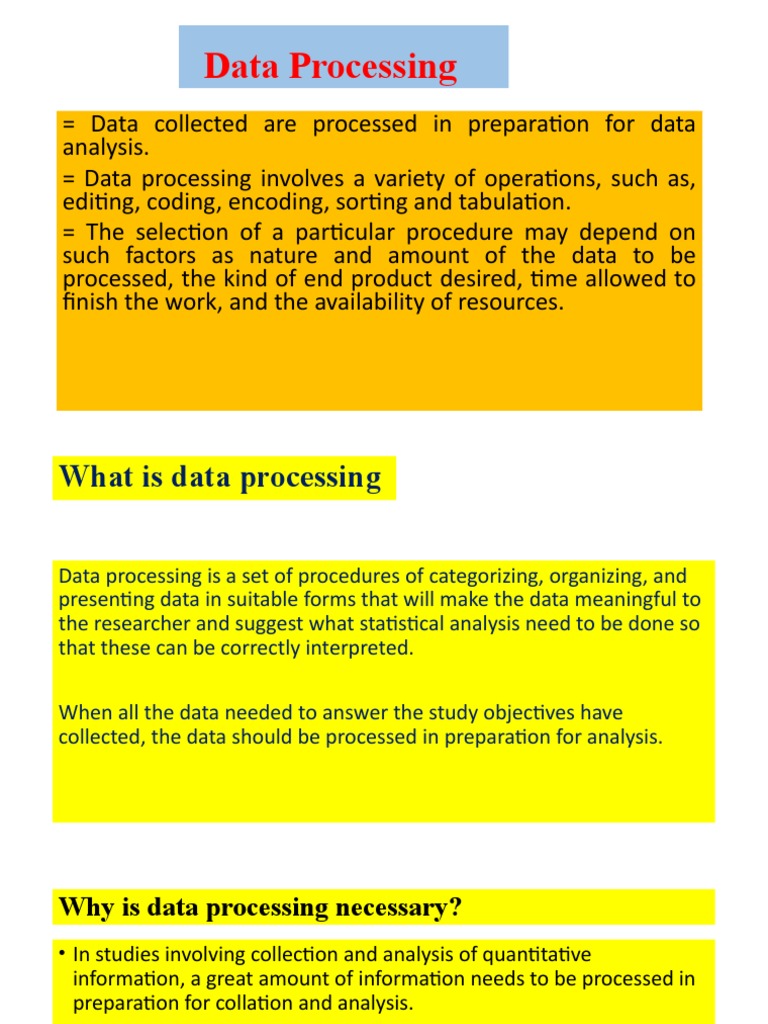 Data Processing | Download Free PDF | Level Of Measurement | Statistics