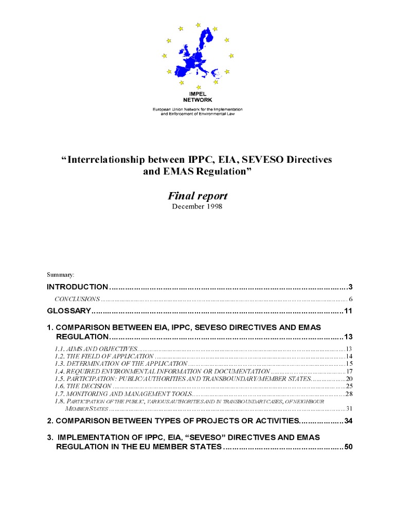 IPPC-EU Directives-EMAS | PDF | Environmental Impact Assessment ...