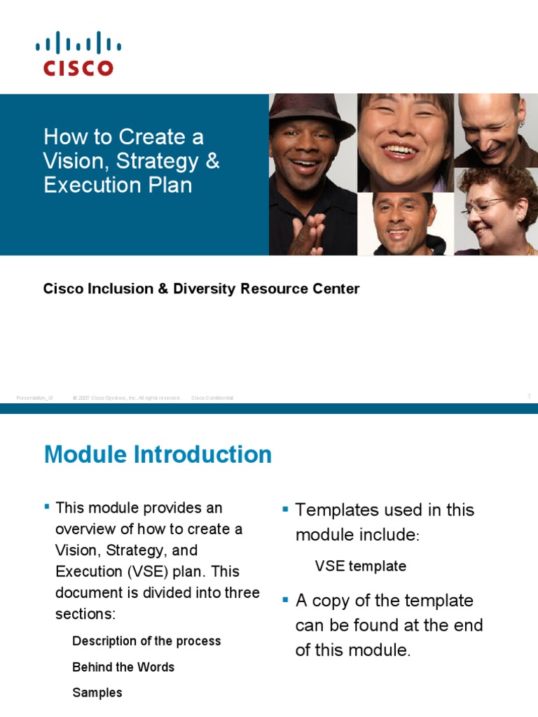How To Create A Vision, Strategy & Execution Plan: Cisco Inclusion ...