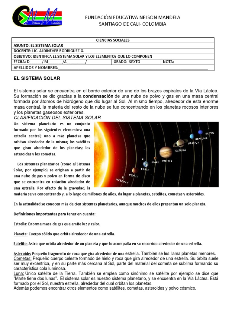 El Sistema Solar (Sexto) | PDF | Dom | Sistema solar