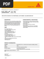 SikaFlex 1A Product Data Sheet | PDF | Concrete | Water