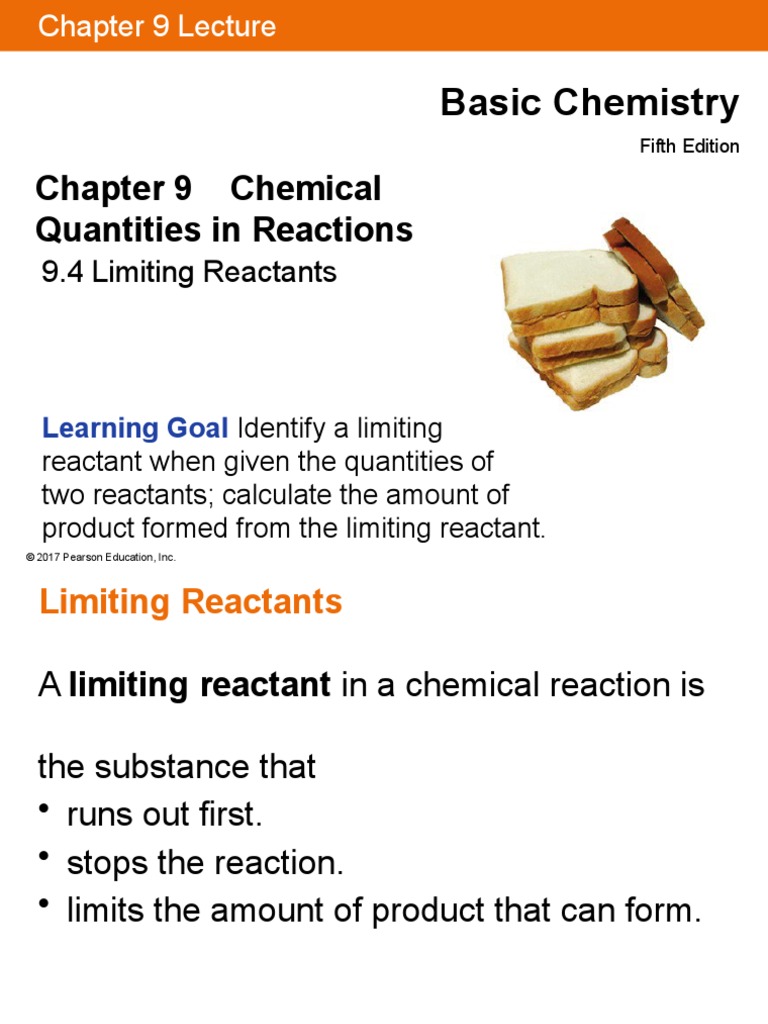 Basic Chemistry: Chapter 9 Chemical Quantities in Reactions | PDF ...