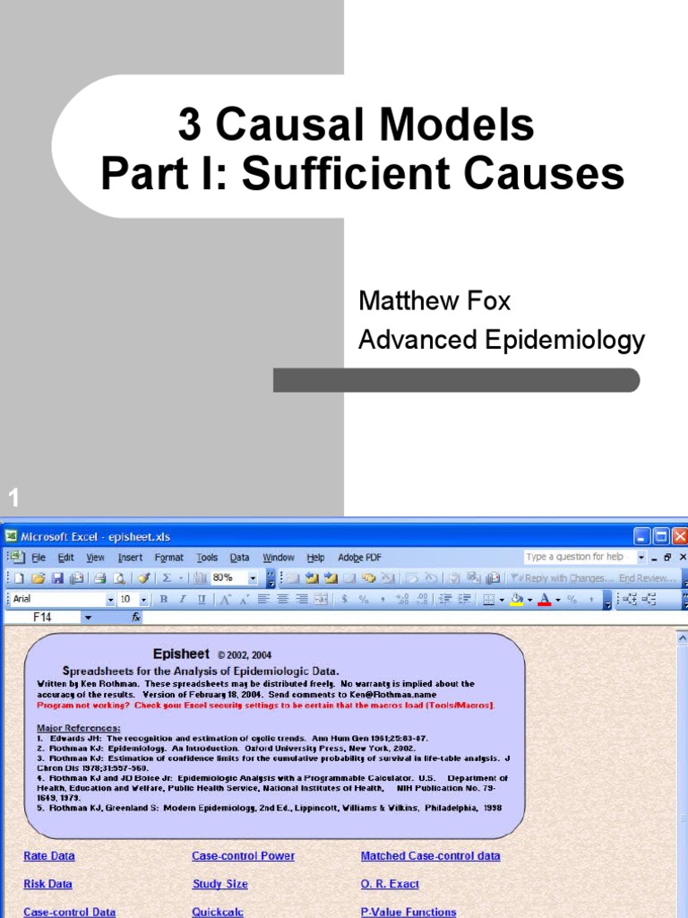 3 Causal Models Part I: Sufficient Causes: Matthew Fox Advanced ...