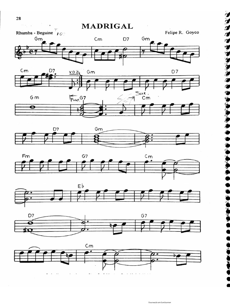 Madrigal, Melodia Soprano | PDF
