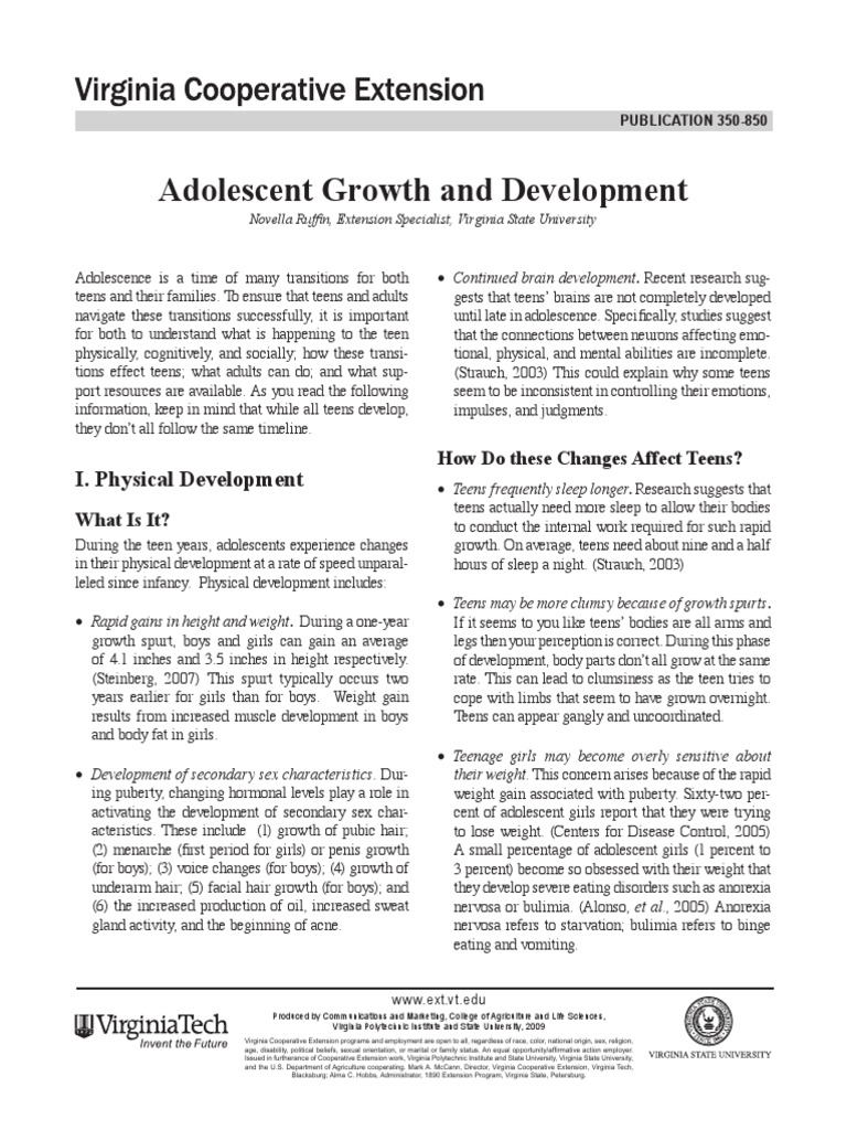 Teen Development Guide for Parents | PDF | Bulimia Nervosa | Adolescence