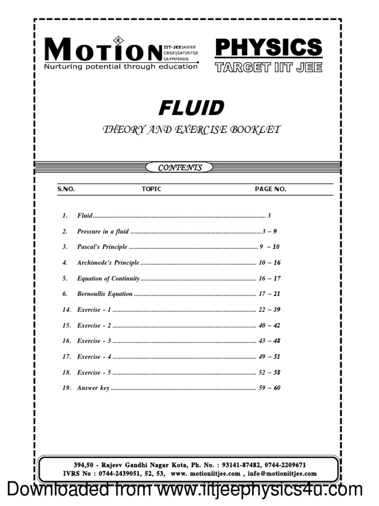 Fluid Mechanics | PDF | Buoyancy | Pressure