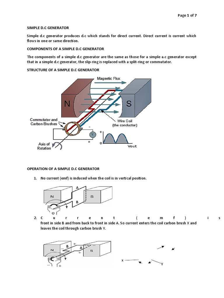 SIMPLE DC Generator | PDF | Transformer | Inductor