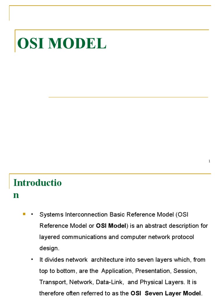 Real-World Applications of OSI Model | PDF | Internet Protocol Suite ...