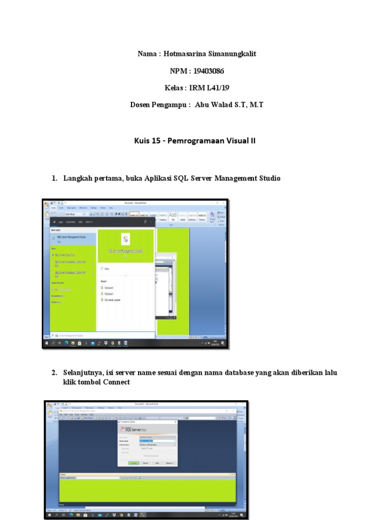 Panduan Pemrograman Visual II SQL | PDF | Data Management Software | Information Management