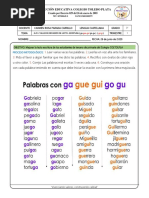 Dictado Ga Gue Gui Go Gu | PDF