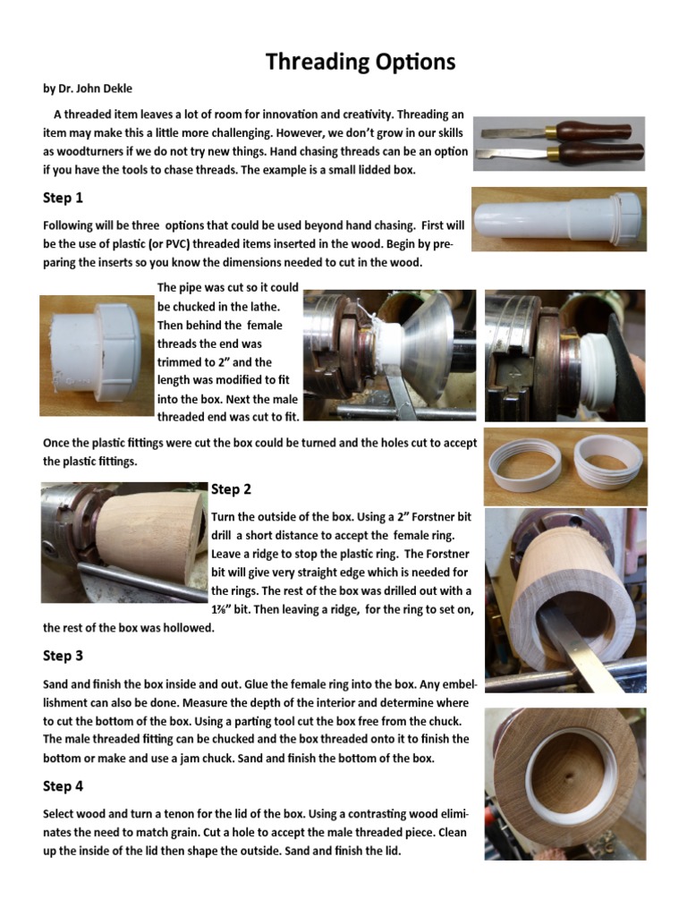 Threading Options | PDF | Woodworking | Building Materials