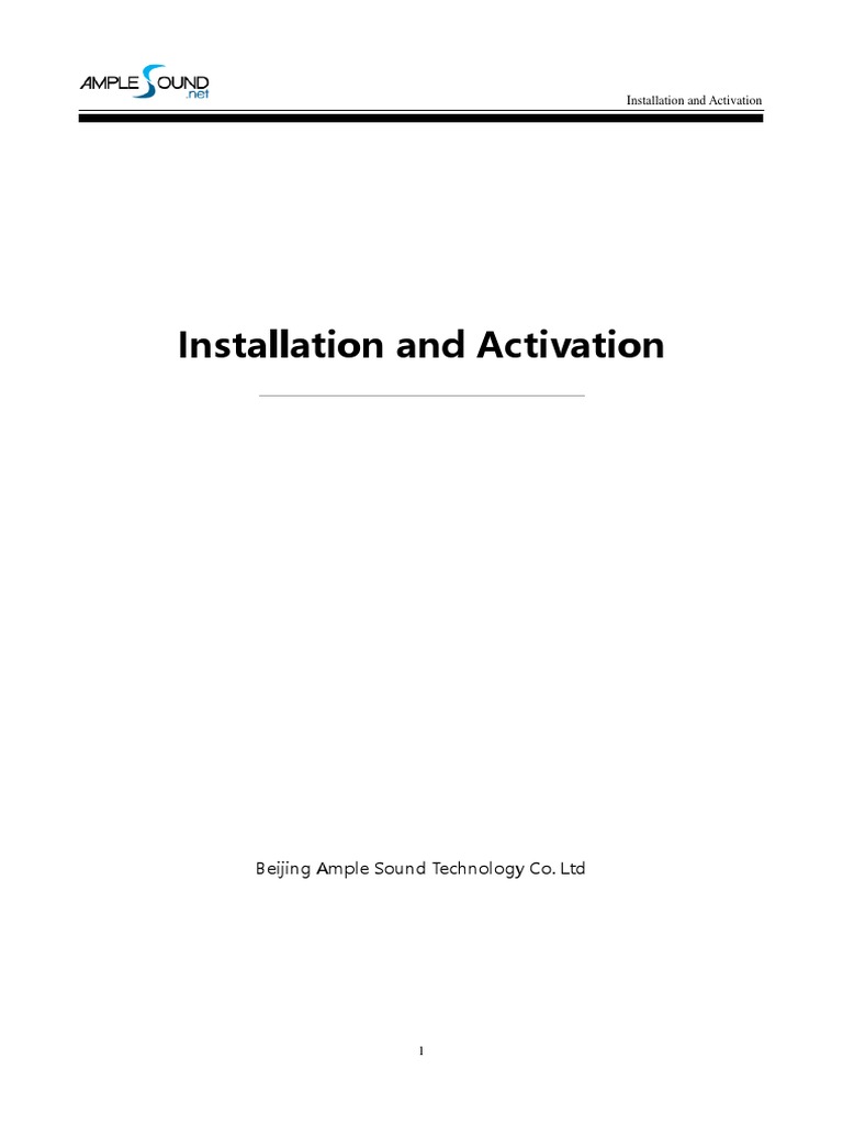 Installation and Activation | PDF | Directory (Computing) | Utility ...