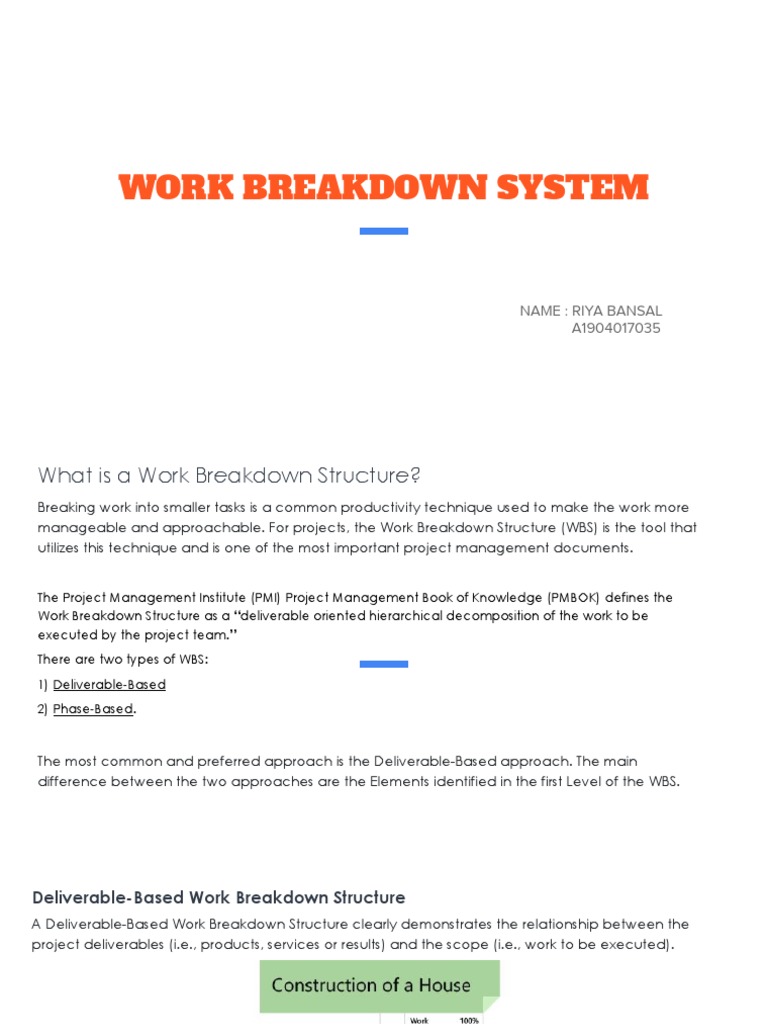 Work Breakdown System | PDF