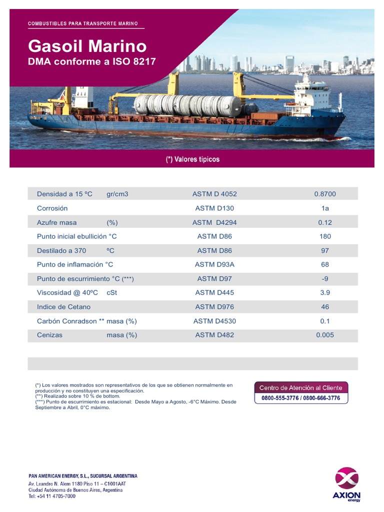 Gasoil Marino: DMA Conforme A ISO 8217 | PDF
