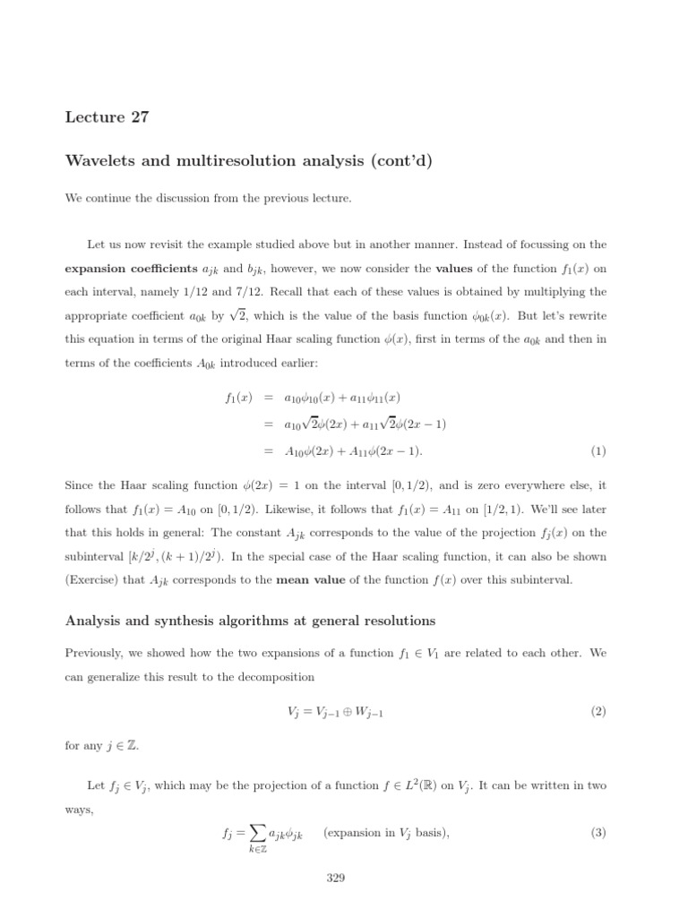 Análisis de La Convergencia de Sucesiones para Wavelets | PDF | Wavelet | Discrete Fourier Transform
