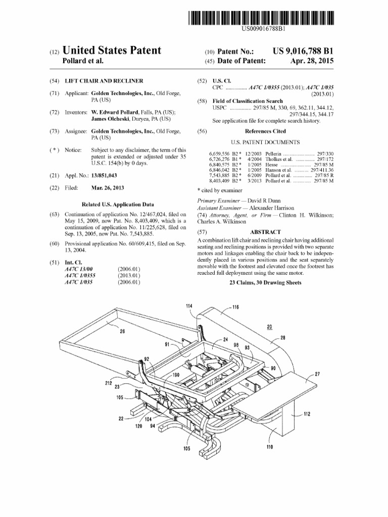 Independent Lift and Recline Mechanism for Achieving Multiple Seating ...