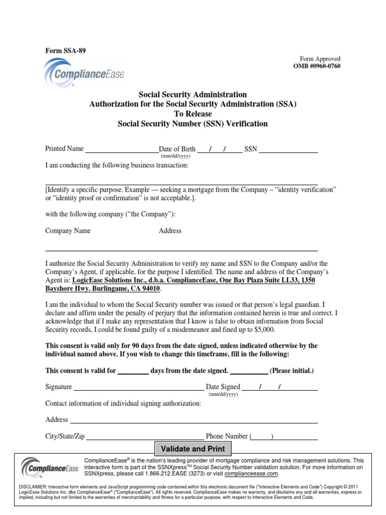 SS Form | Download Free PDF | Social Security Number | Social Security ...