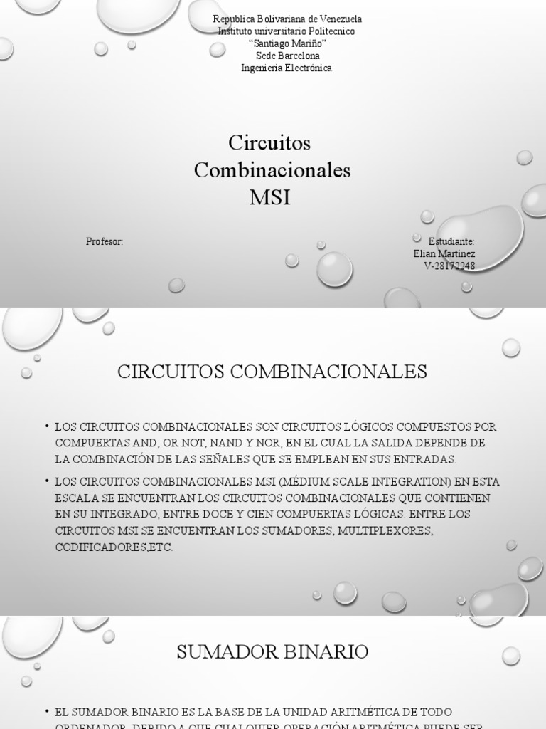 Circuitos Combinacionales MSI y Aplicaciones | PDF | Aritmética | Ingeniería Electrónica
