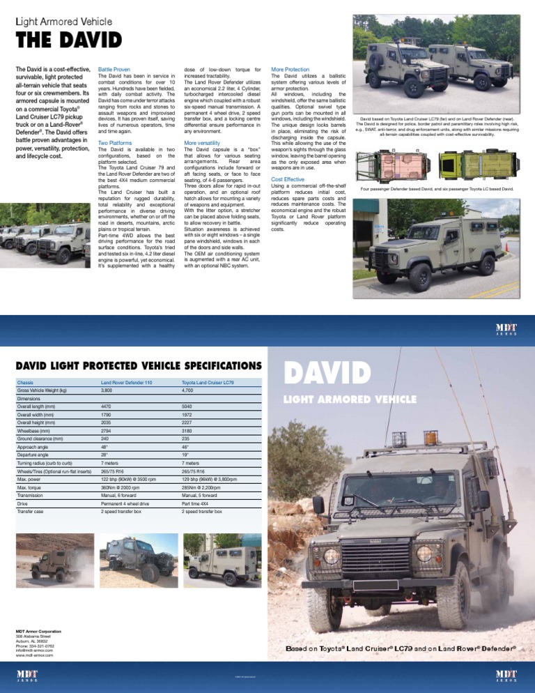 The David: Light Armored Vehicle | PDF | Four Wheel Drive | Off Road ...