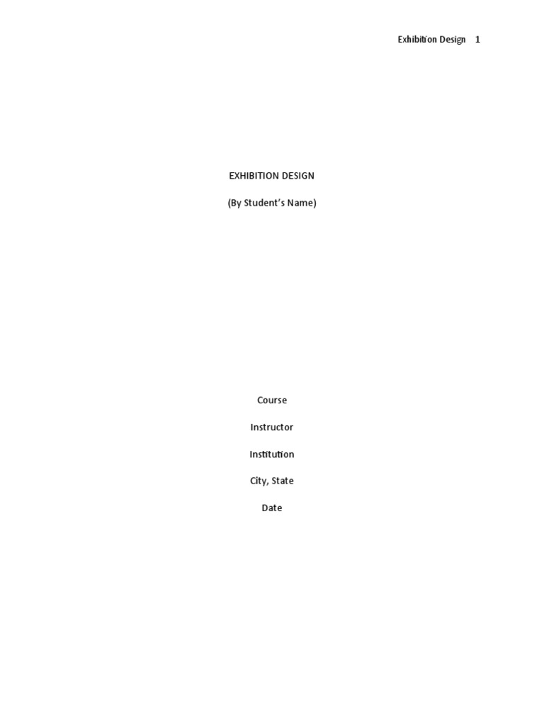 Exhibition Design Revised | PDF | Museum | Design