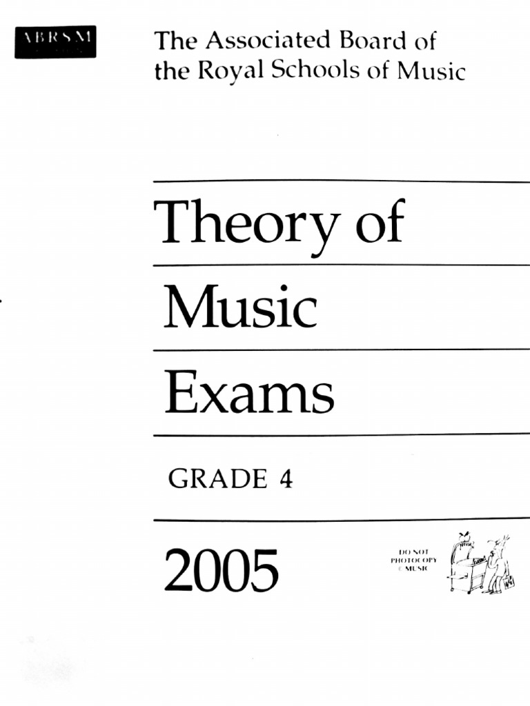 Abrsm Theory of Music Exams Grade 4 2005 | PDF