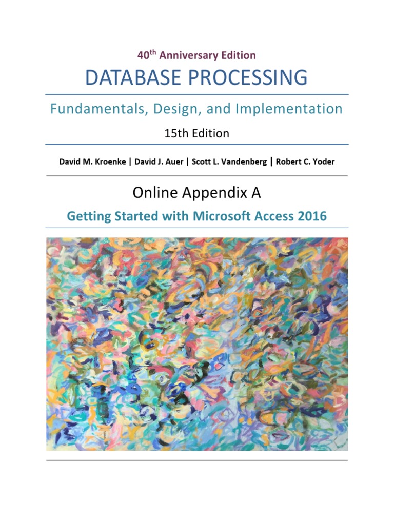 Access 2016 Database Setup | PDF | Microsoft Access | Databases