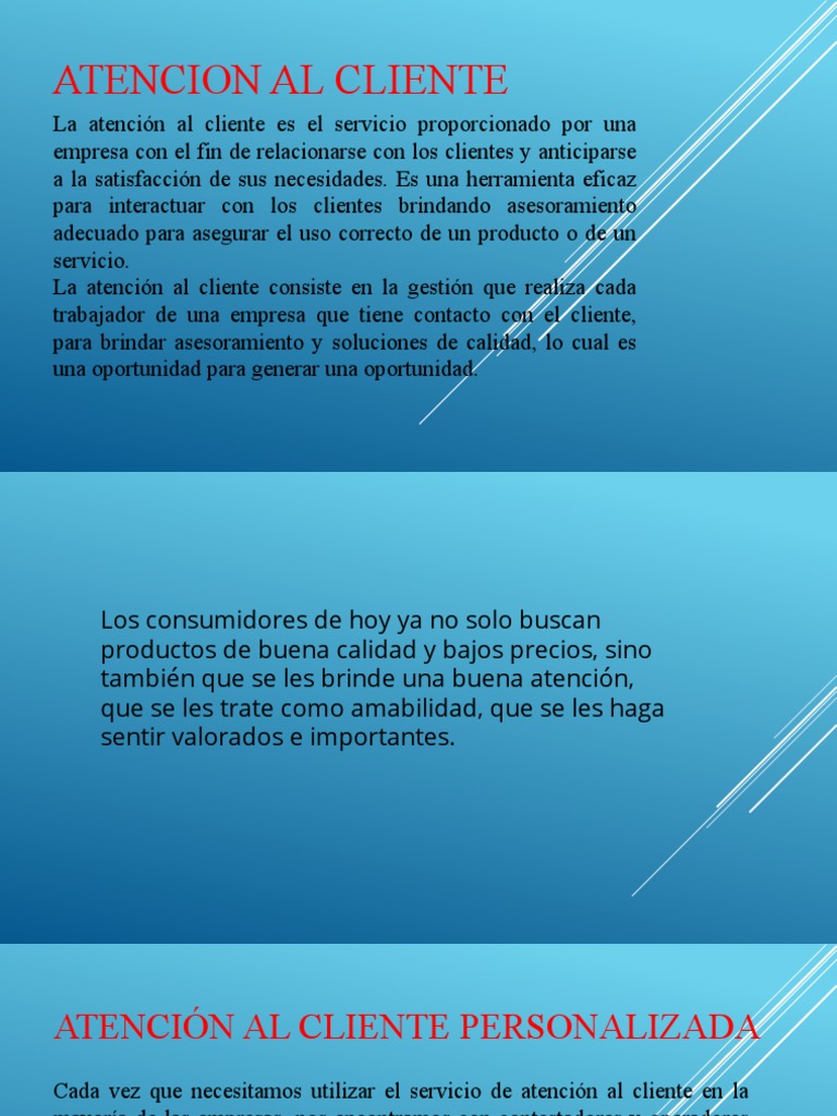 Atencion Al Cliente | PDF | Servicio al Cliente | Cliente