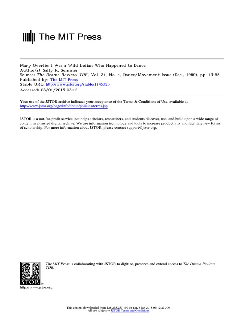 Mary Overlie's Journey from Wild Dancer to Pioneering Choreographer ...