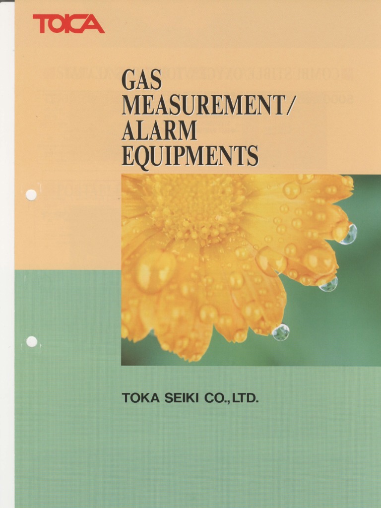 GAS Measurement/ Alarm Equipments: Toka Seiki Co.,Ltd | PDF | Chemistry ...