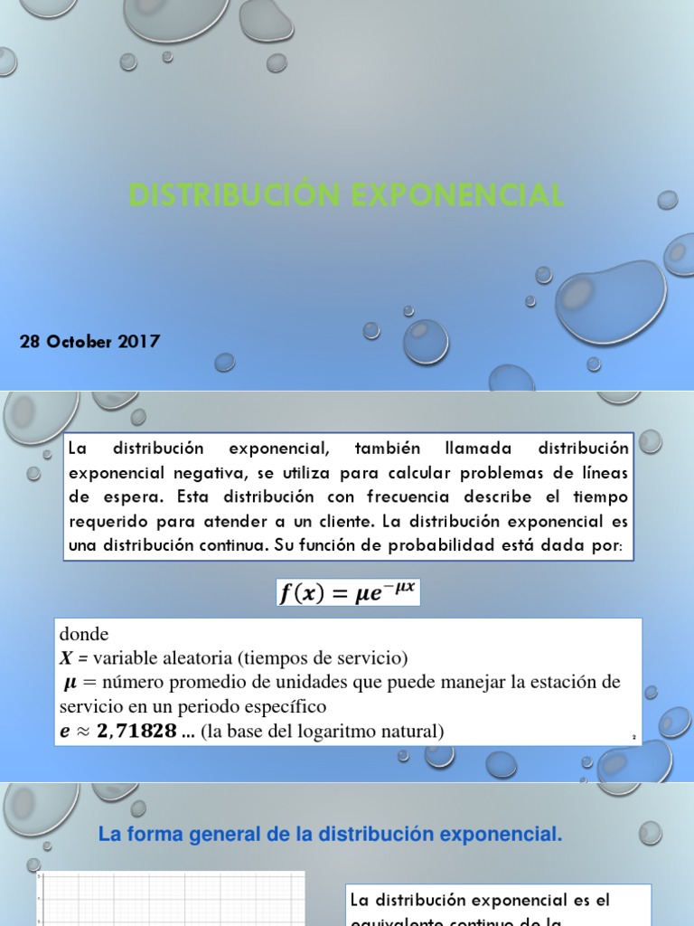 Introducción a la Distribución Exponencial | PDF | Distribución de ...