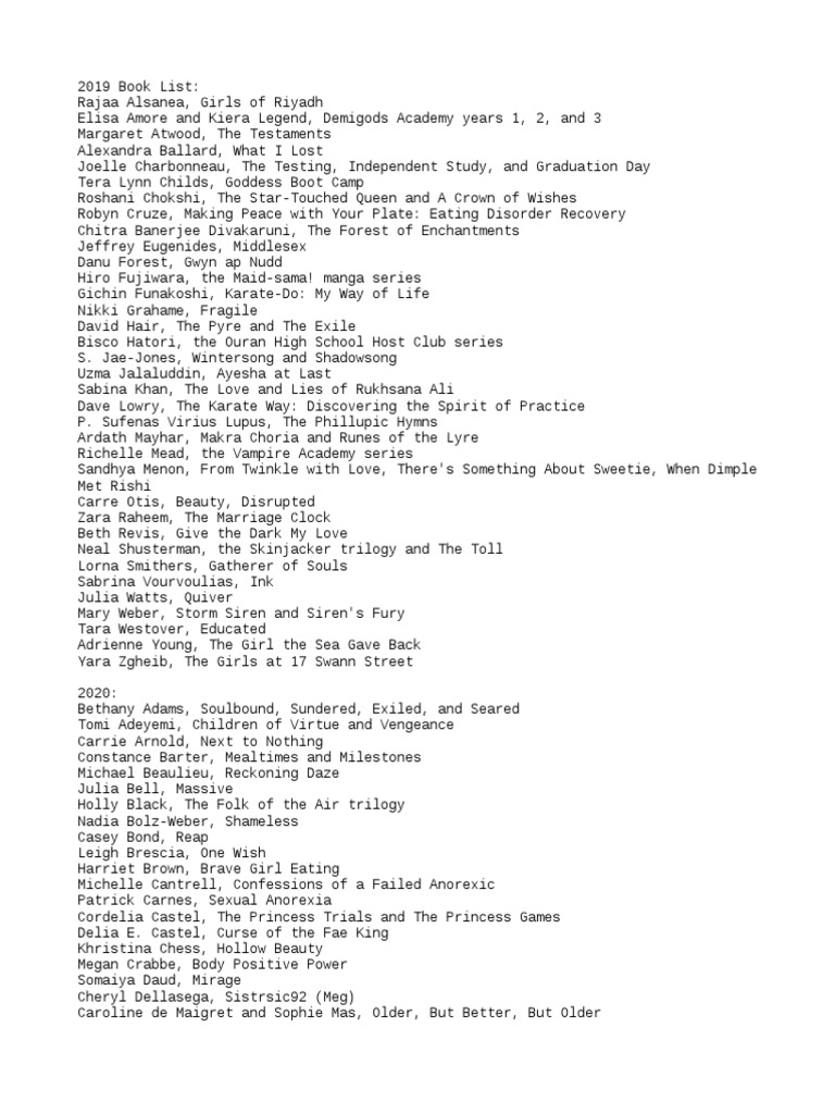 Book List PDF