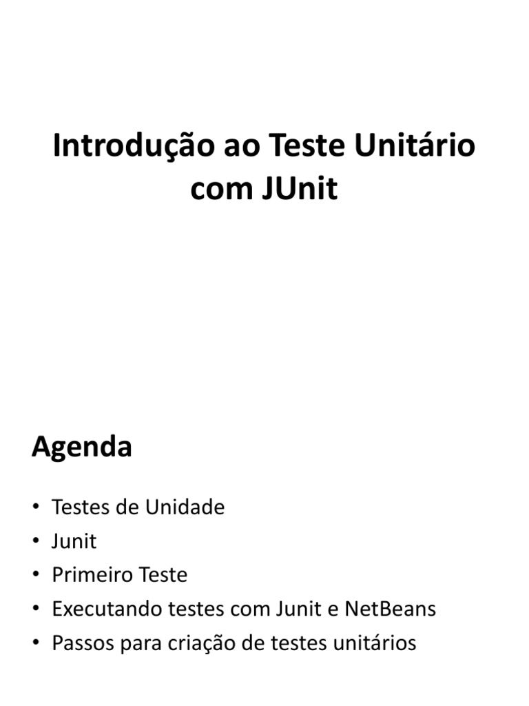 Aula 02 - Introdução Teste Unitário v2 | PDF | Testes de software ...