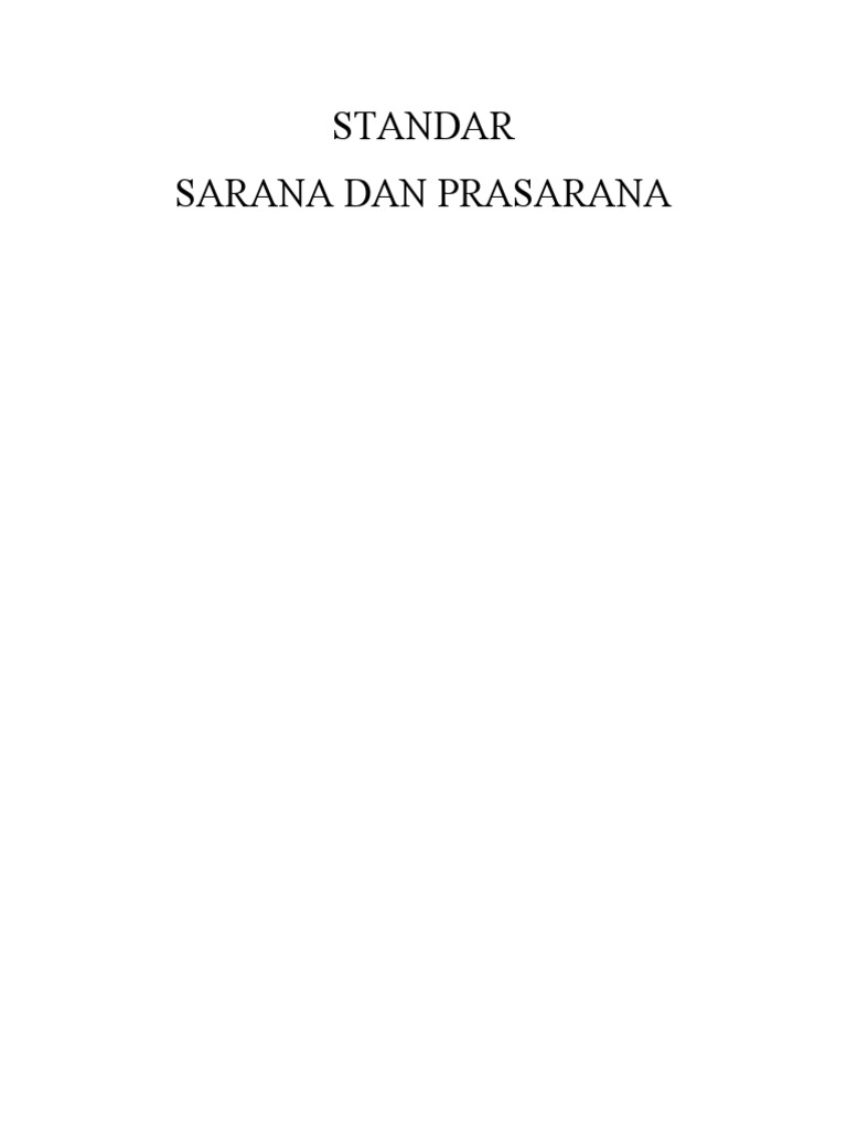Standar Sarpras | PDF