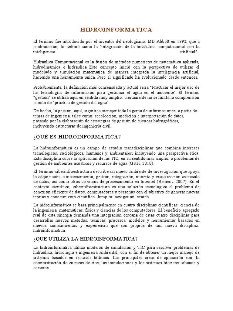 HIDROINFORMATICA2 | PDF | Agua subterránea | Ingeniería