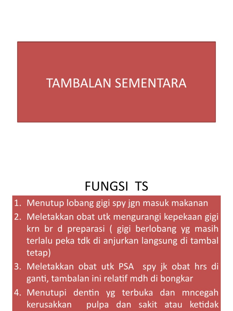 Tambalan Sementara | PDF