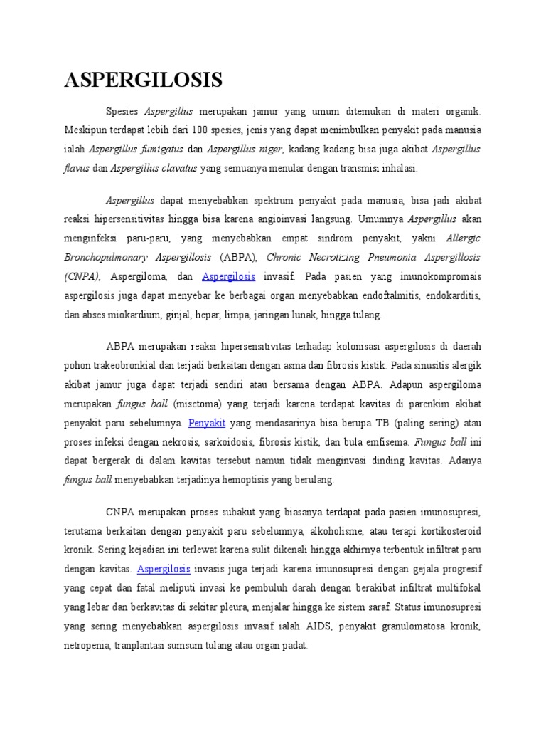 ASPERGILOSIS | PDF