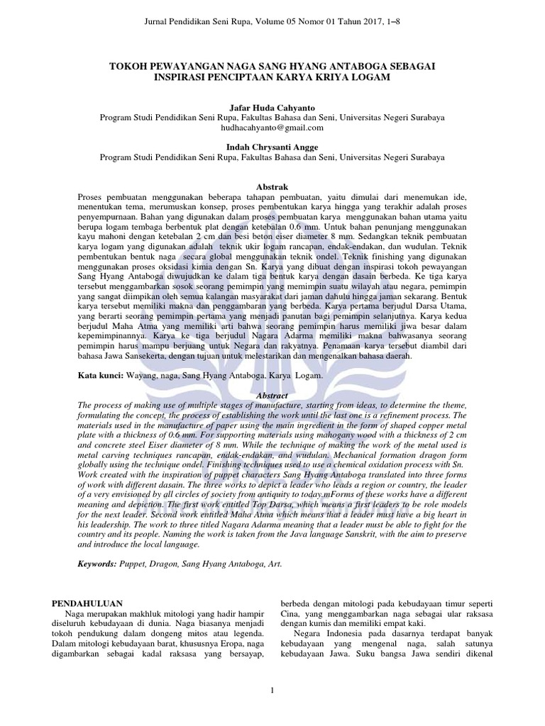 Tokoh Pewayangan Naga Sang Hyang Antabog 6584a736 PDF | PDF | Ilmu Sosial