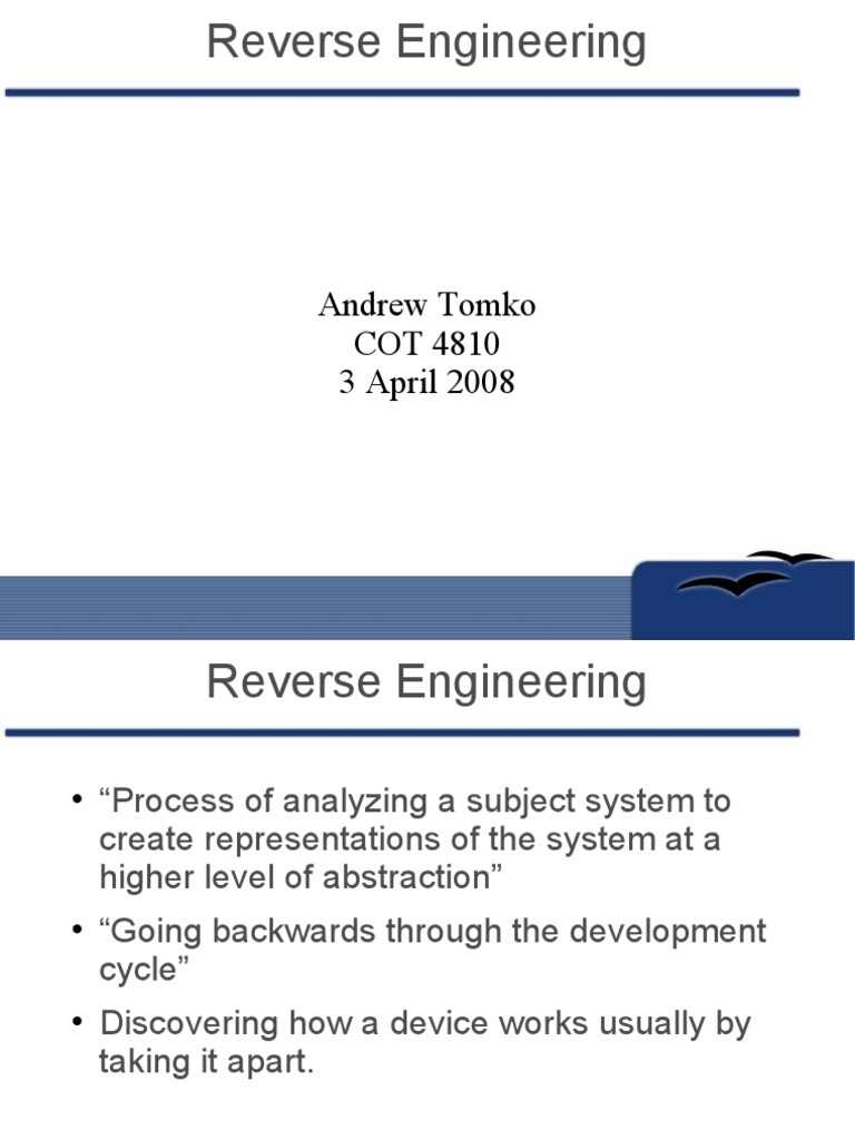 Reverse Engineering | PDF | Computer Program | Programming