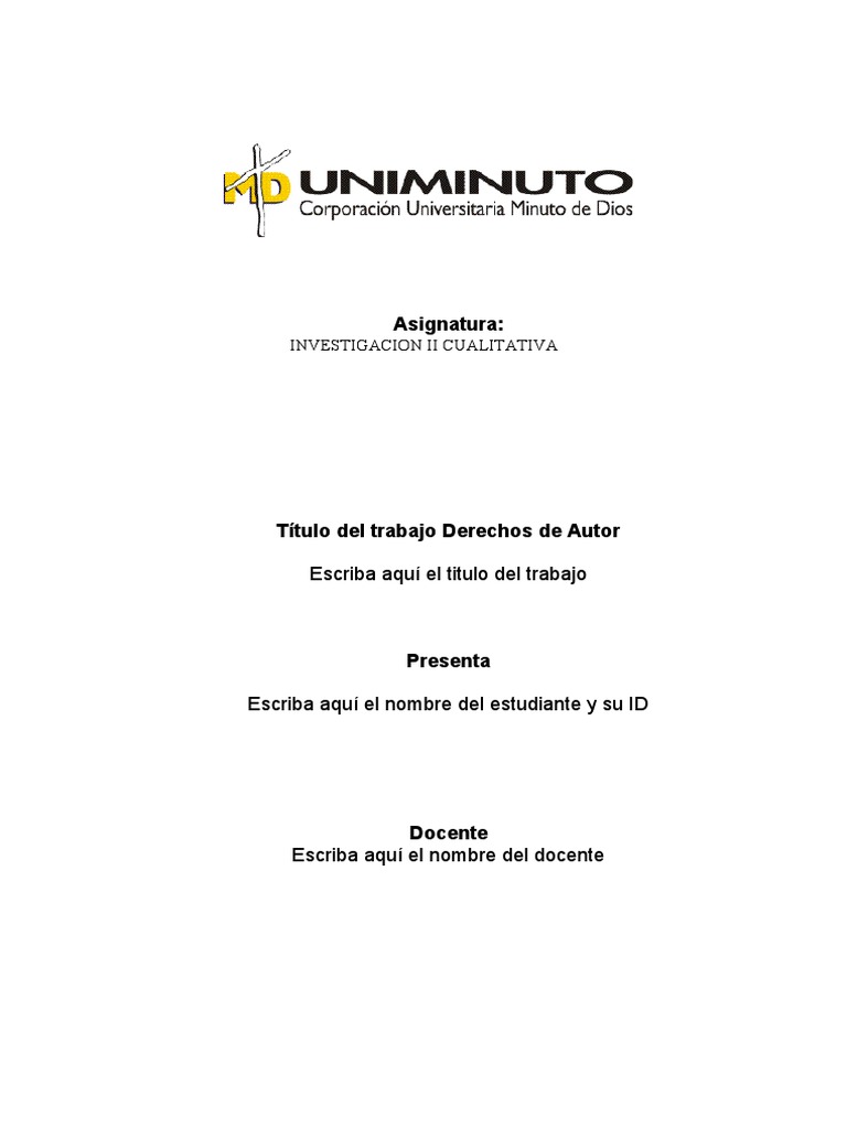 Portada Modelo Uniminuto Apa | PDF | Comunicación | Enseñando y aprendiendo